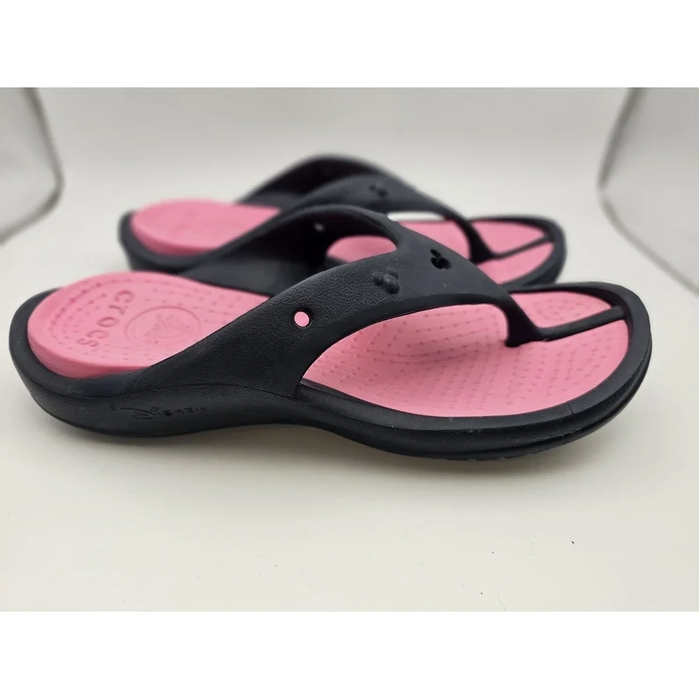 CROCS | Shoes | Crocs Disney Mickey Mouse Pink Sandals Flip Flop Size W ...